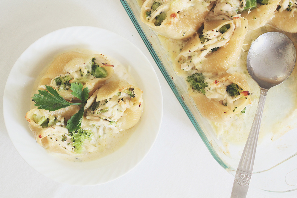 Chicken & Broccoli Alfredo Stuffed Conchiglie – AMCARMEN'S KITCHEN