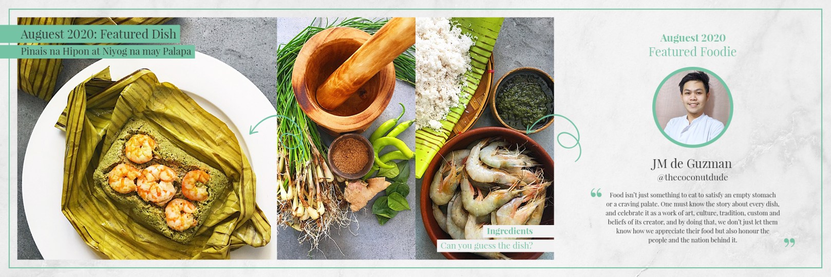 Pinais na Hipon at Niyog na may Palapa (Shrimp wrapped in Banana Leaves ...