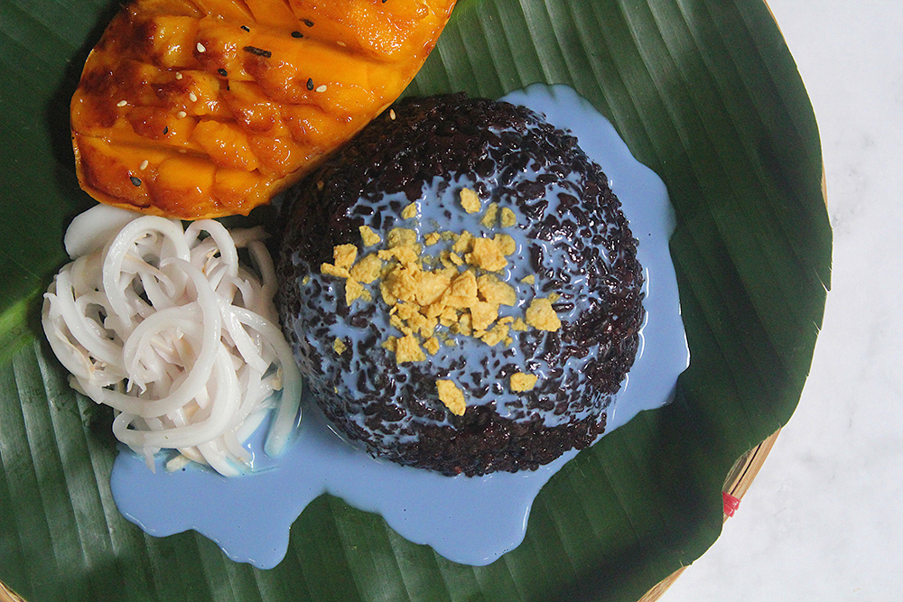 Black Sticky Rice with Grilled Mango & Blue Coconut Sauce – AMCARMEN'S ...