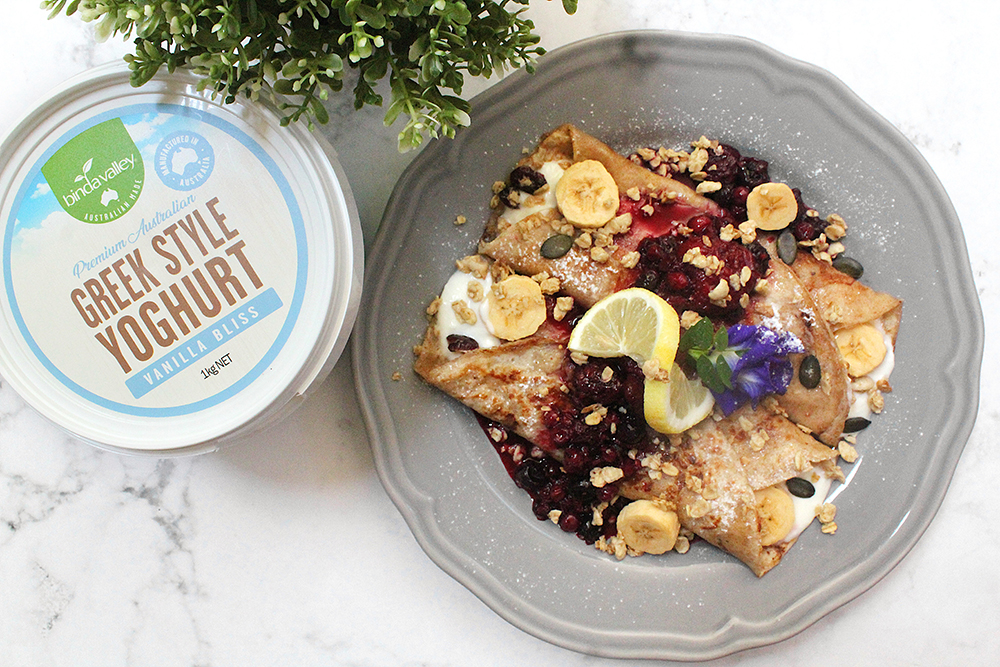 French Toast Wraps with Mixed Berry Compote & Vanilla Yoghurt ...